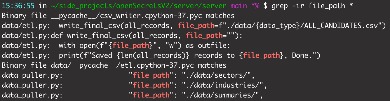 Grep, grep options, and grep's faster open-source alternative: ripgrep | Justin Joyce