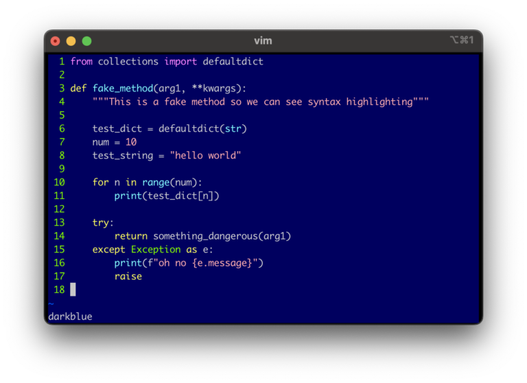 Every Built-In Vim Color Scheme (with screenshots) | Justin Joyce