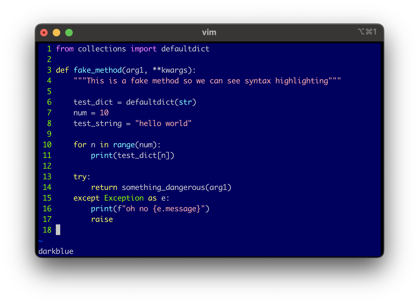 Every Built-In Vim Color Scheme (with screenshots) | Justin Joyce